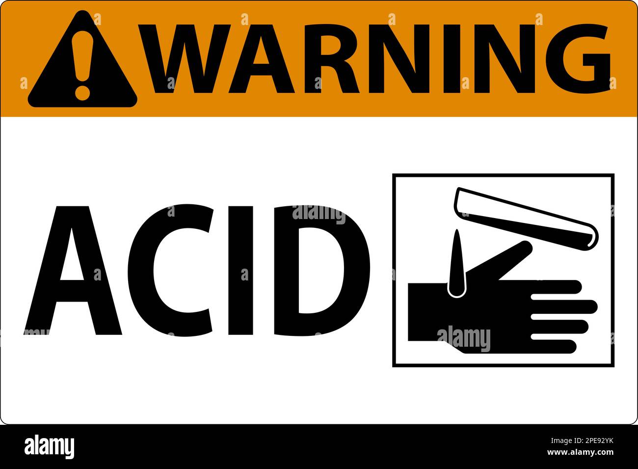 Warning sign acid danger illustration hi-res stock photography and ...