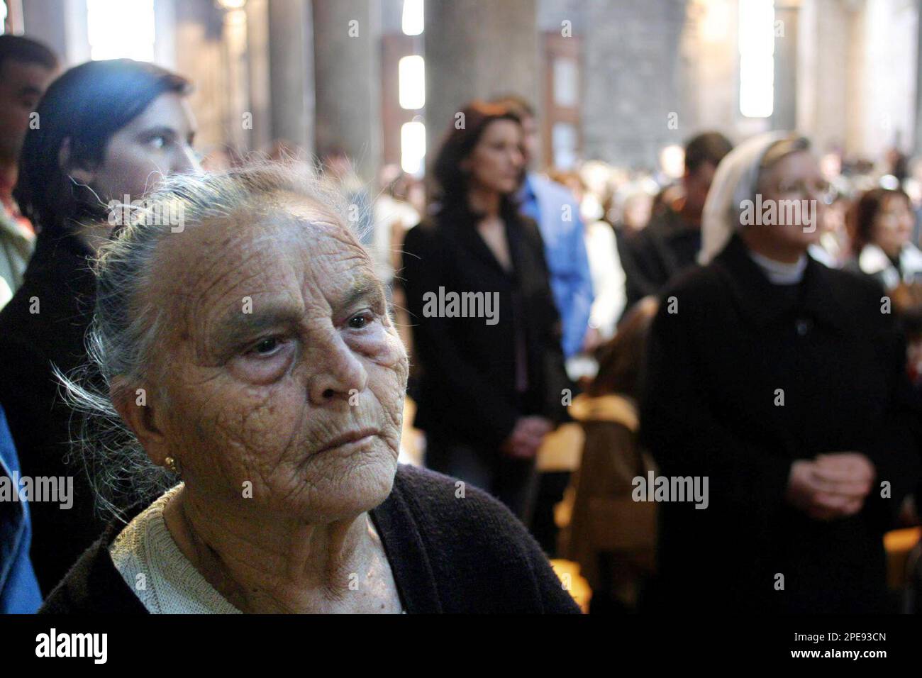 Croatian people pray for the late Pope John Paul II during the memorial ...