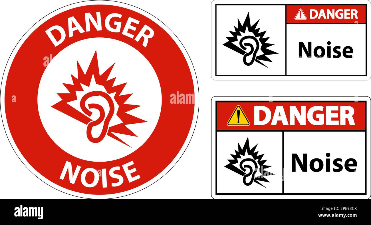 Danger Noise Symbol Sign On White Background Stock Vector Image & Art ...