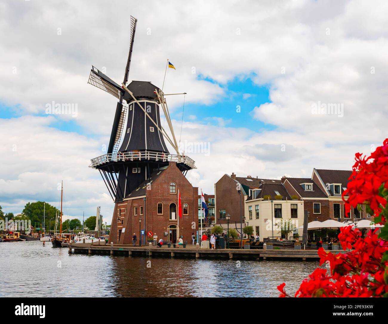 Famous Windmill De Adriaan in Haarlem, Netherlands Stock Photo - Alamy