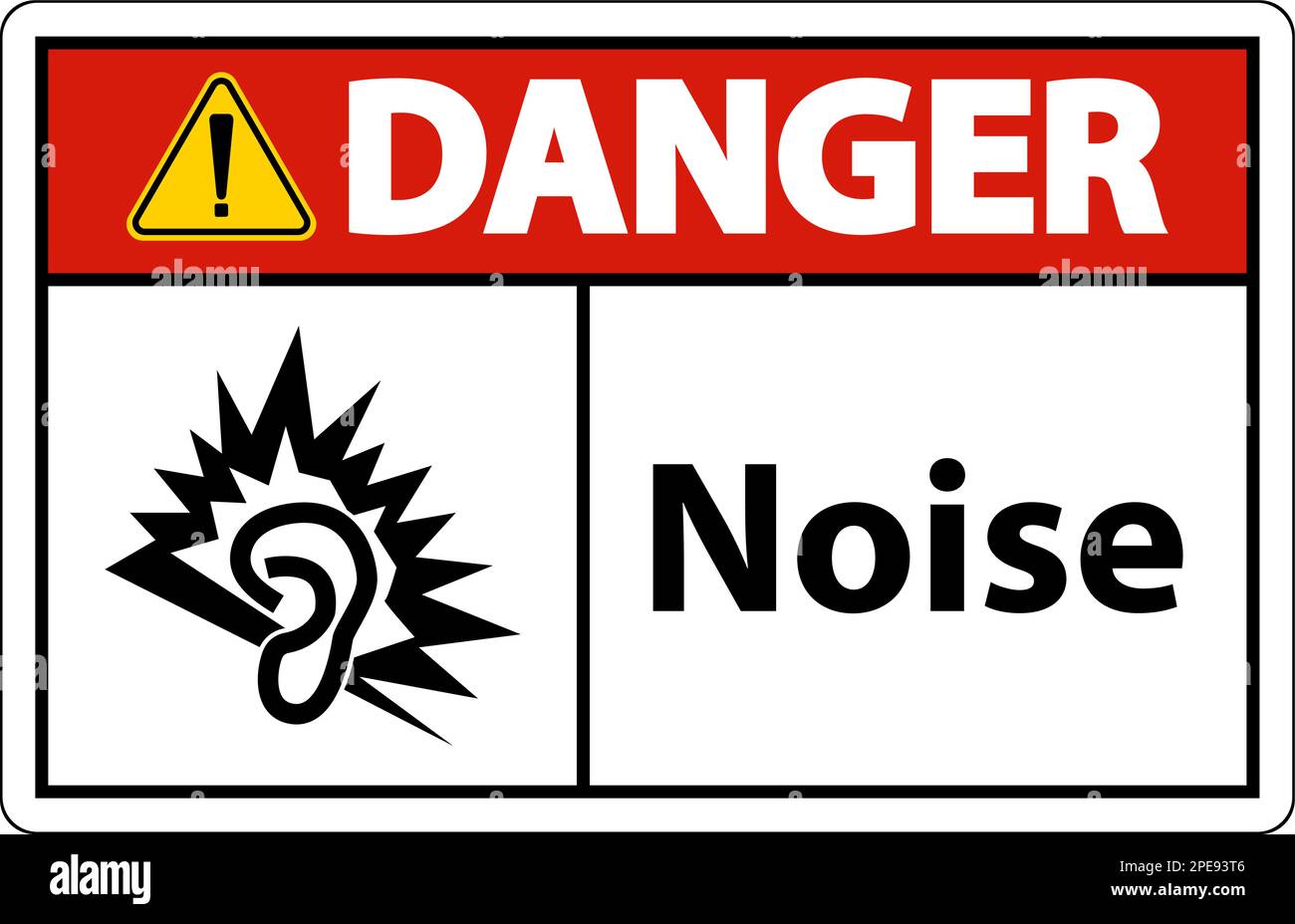 Danger Noise Symbol Sign On White Background Stock Vector Image & Art ...