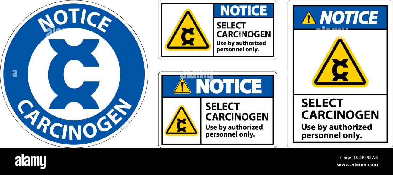 Notice Select Carcinogen Label On White Background Stock Vector Image ...