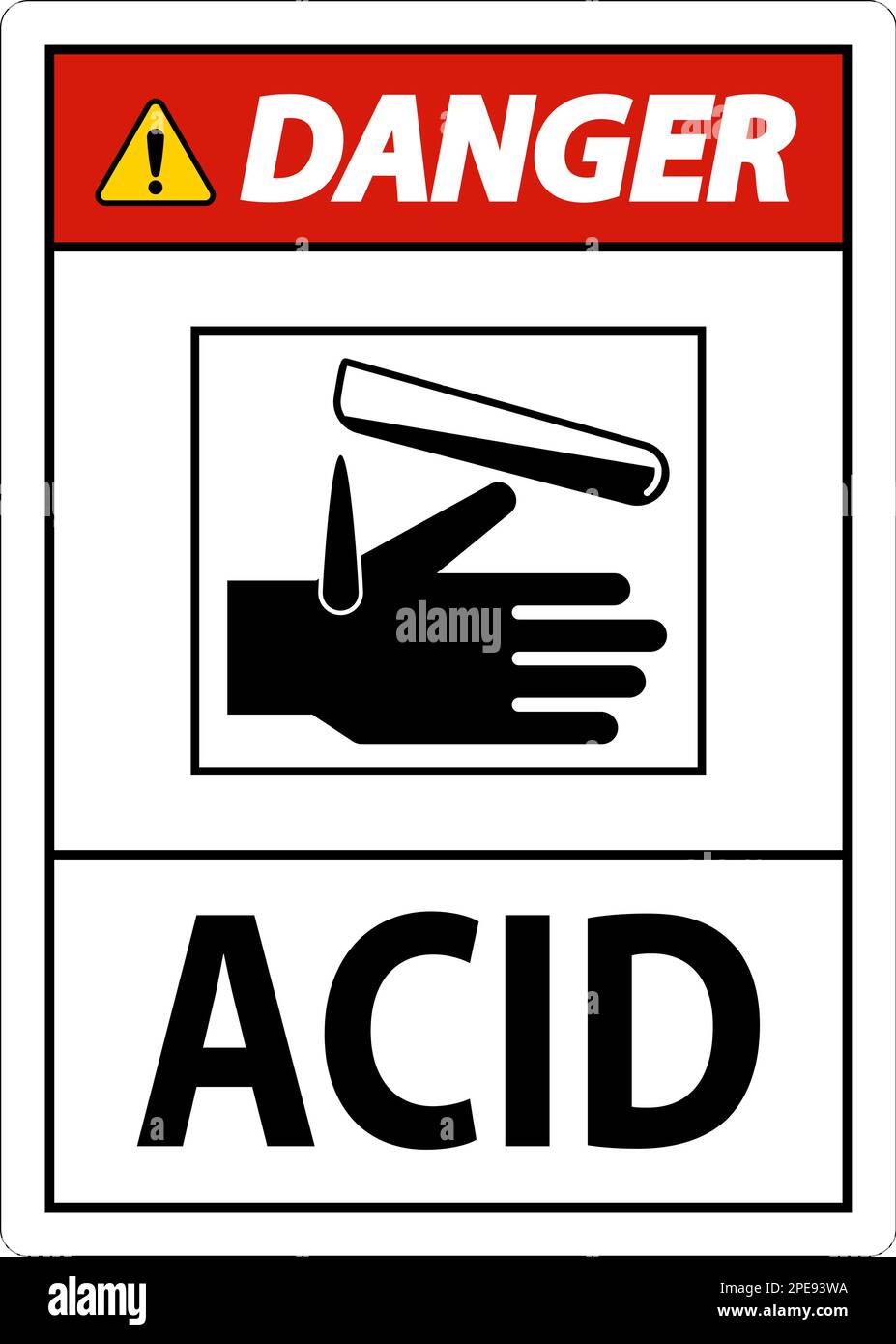 Danger Acid Sign On White Background Stock Vector Image & Art - Alamy