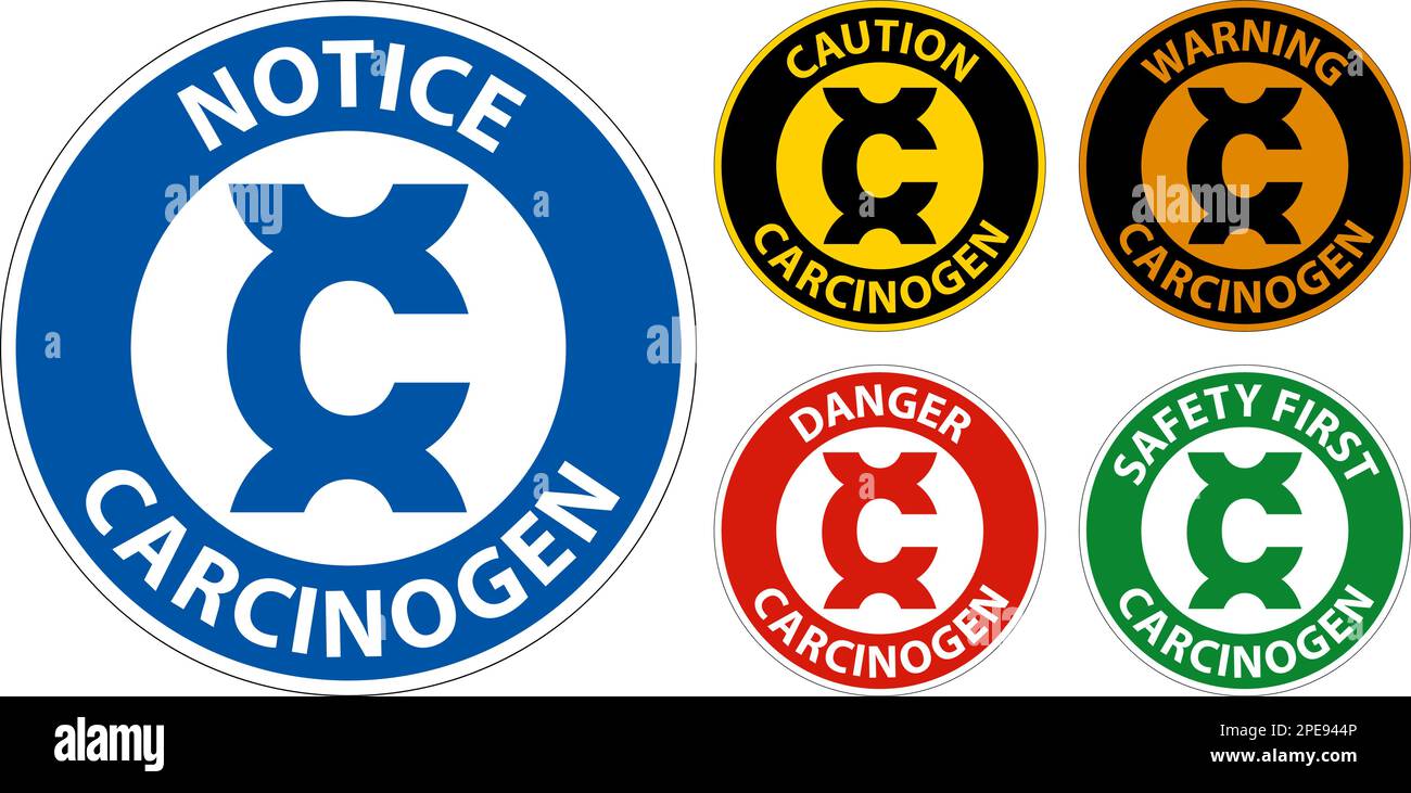 Caution Select Carcinogen Label On White Background Stock Vector Image ...