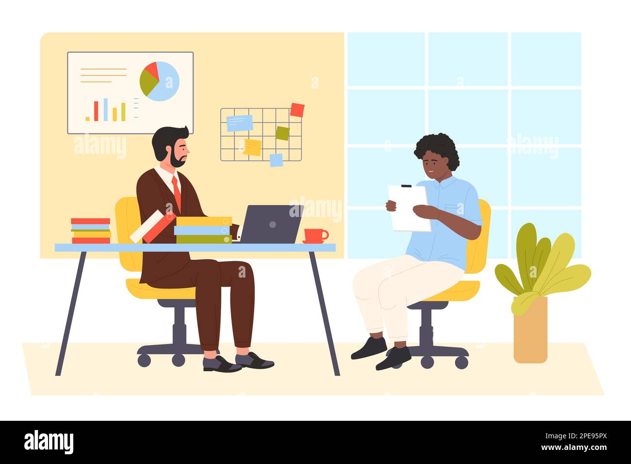 Interview cartoon hi-res stock photography and images - Alamy