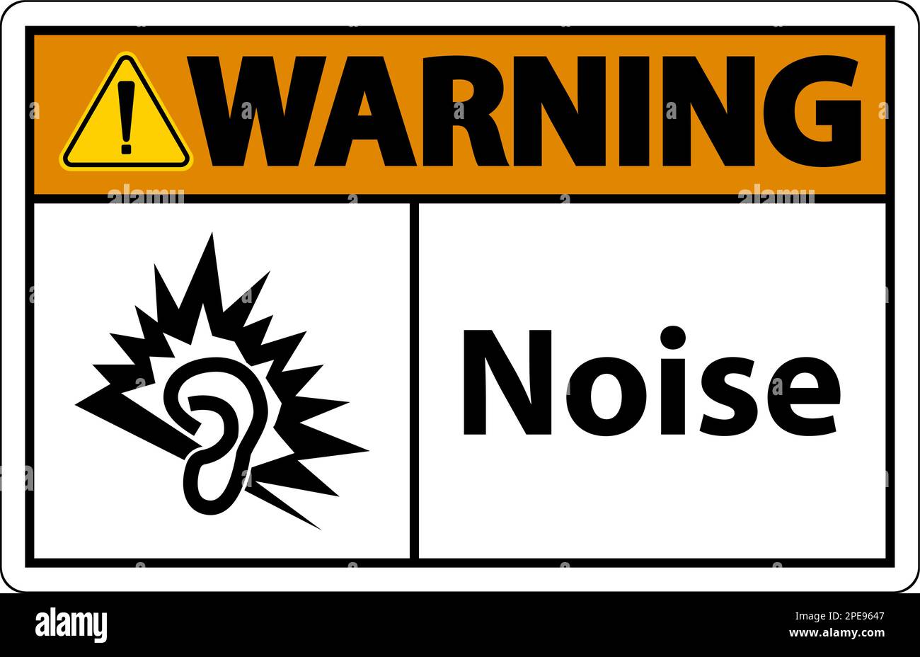 Warning Noise Symbol Sign On White Background Stock Vector Image & Art ...