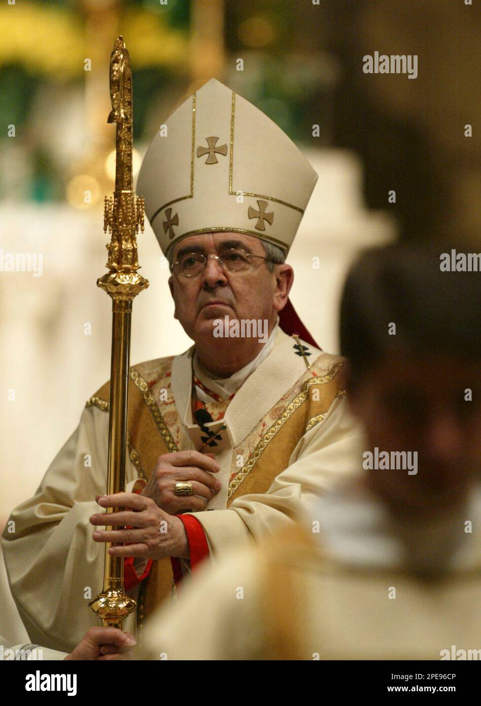 Cardinal Justin Rigali enters church for the Celebration of Mass For ...