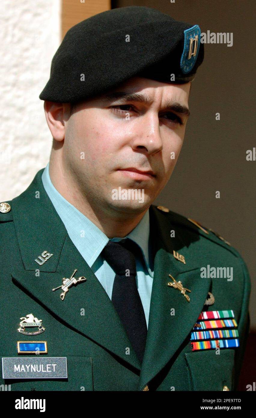 U.S. Army Captain Rogelio M. Maynulet leaves the courthouse at the Army ...