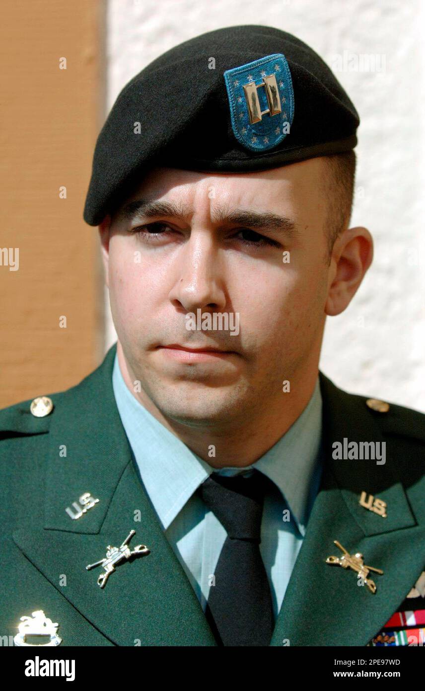 U.S. Army Captain Rogelio M. Maynulet leaves the courthouse at the Army ...