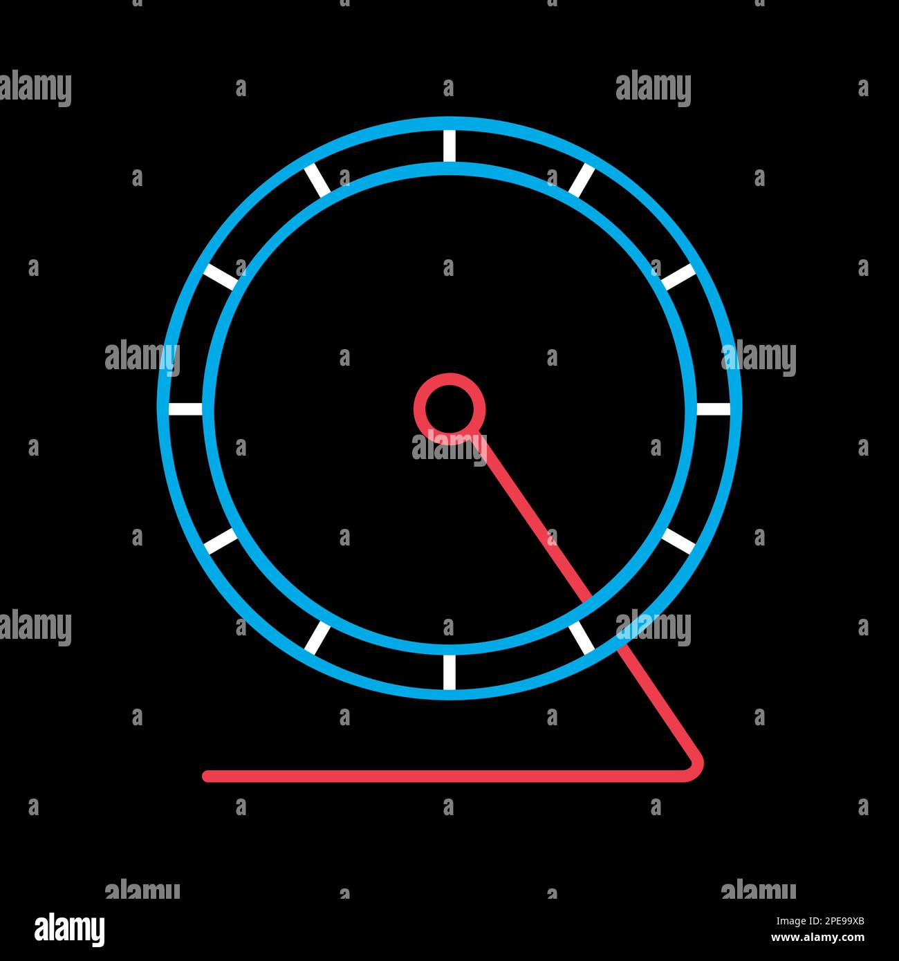 Hamster wheel vector icon on black background. Pet animal sign. Graph ...