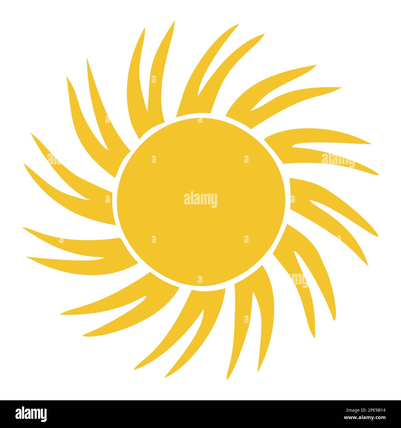 Sun icon clipart. Vector flat design. Sun star for use as a logo or ...