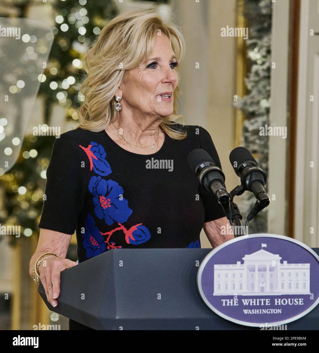 WASHINGTON, D.C., USA - NOVEMBER 28, 2022: First Lady Jill Biden ...