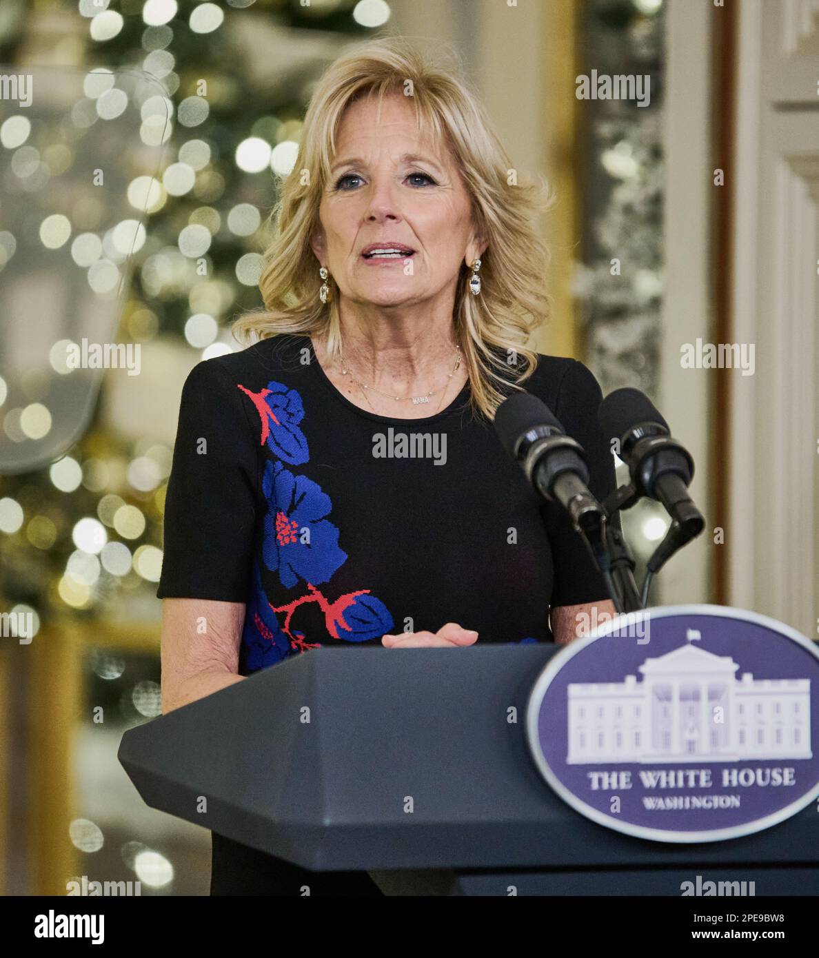 WASHINGTON, D.C., USA - NOVEMBER 28, 2022: First Lady Jill Biden ...
