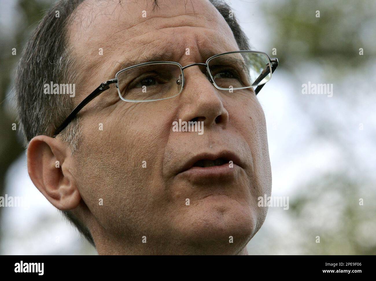 Geroge Felos, attorney for Michael Schiavo, speaks during a news ...