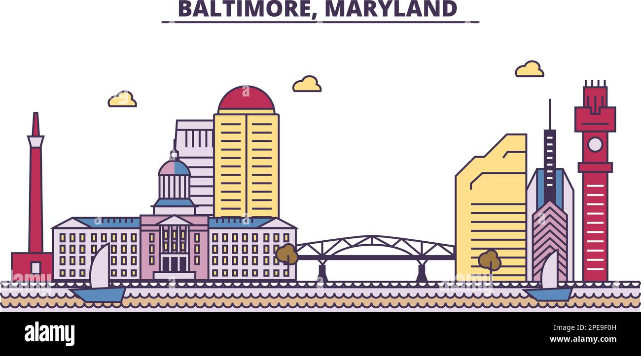 Baltimore harbor buildings Stock Vector Images - Alamy