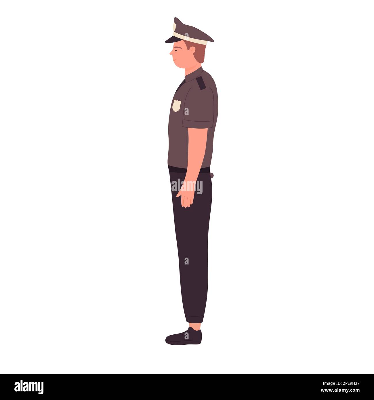 Friendly police officer working Cut Out Stock Images & Pictures - Alamy