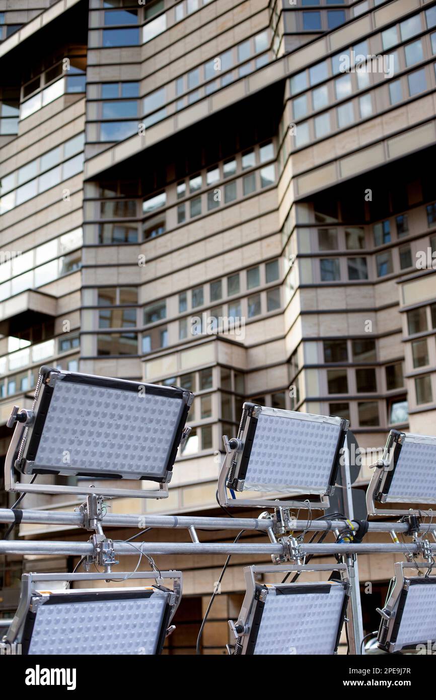 Lighting ramp in town for a shoot Stock Photo - Alamy