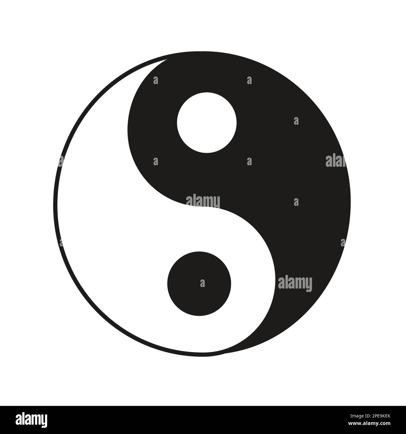 Yin and Yang with The Shadow circle japan Taoism symbol, energy sign in ...