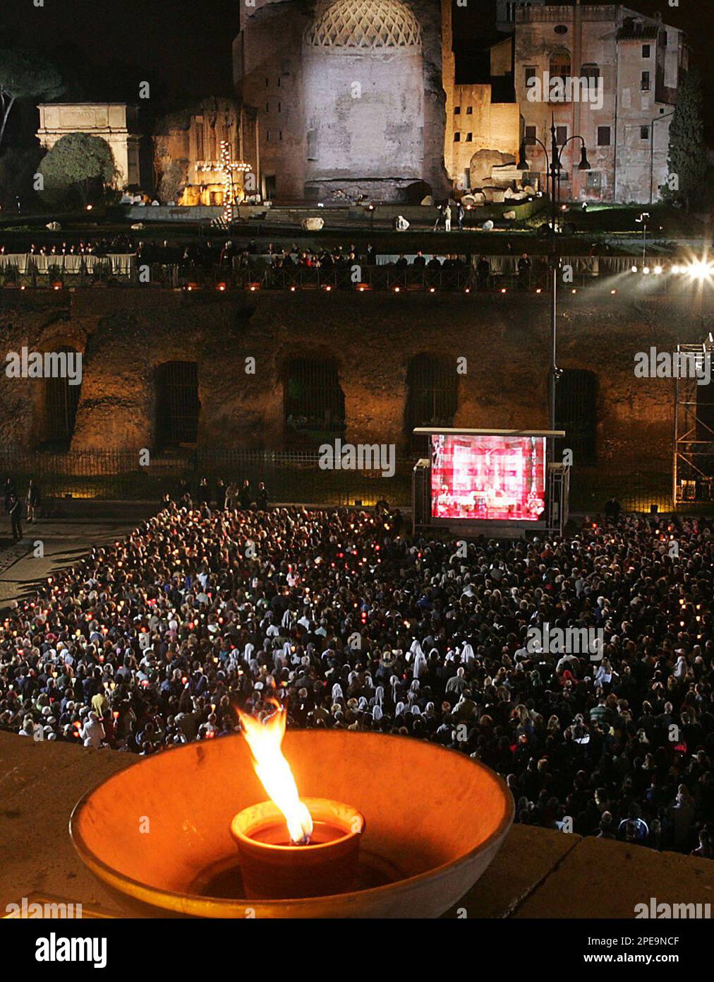 A view of the Via Crucis (Way of the Cross) procession on Good Friday ...