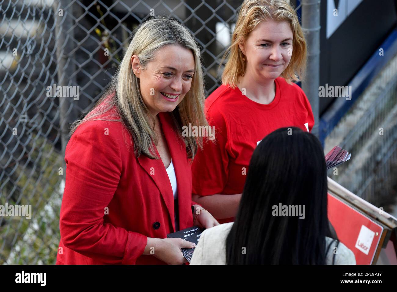 Partner of Prime Minister Anthony Albanese, Jodie Haydon (left), and ...