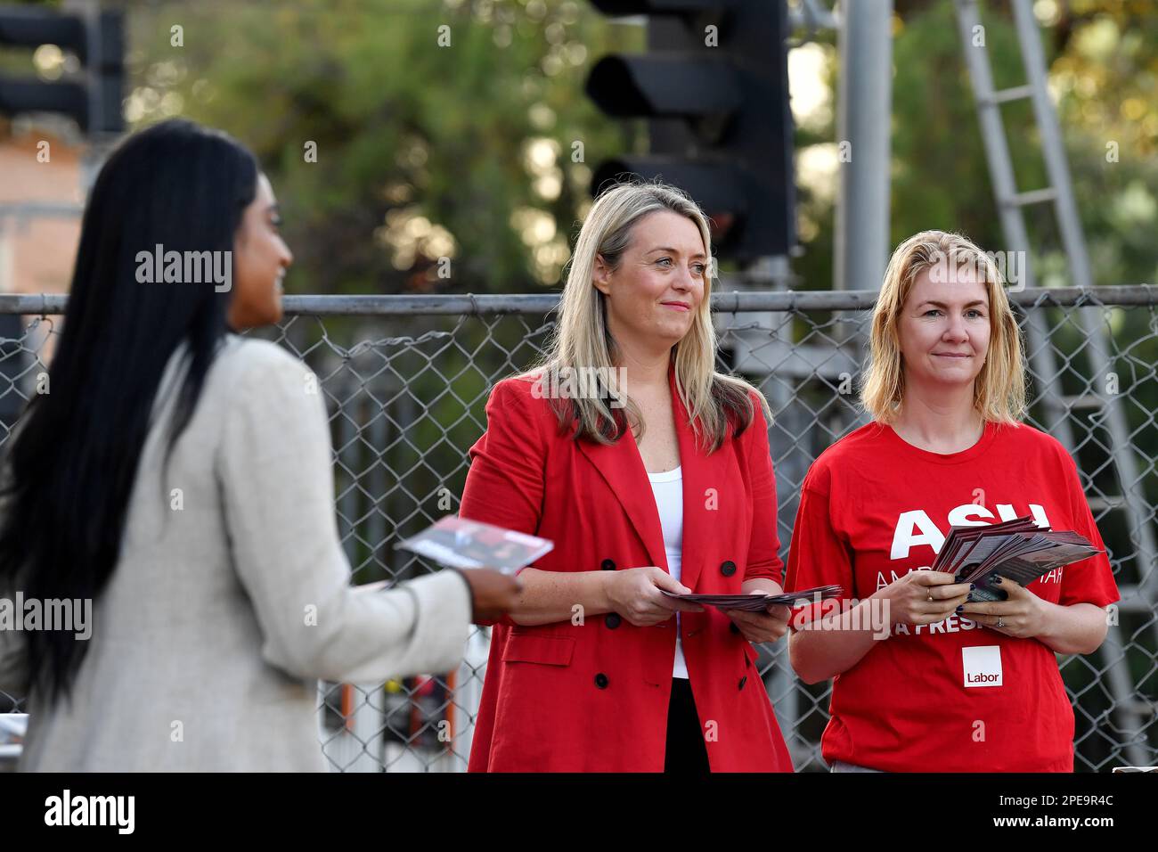 Partner of Prime Minister Anthony Albanese, Jodie Haydon (centre), and ...