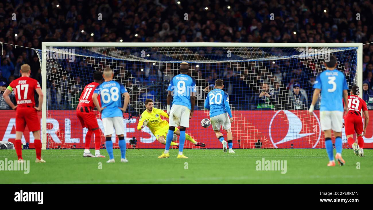 Neapel, Italy. 16th Mar, 2023. Soccer: Champions League, SSC Napoli ...