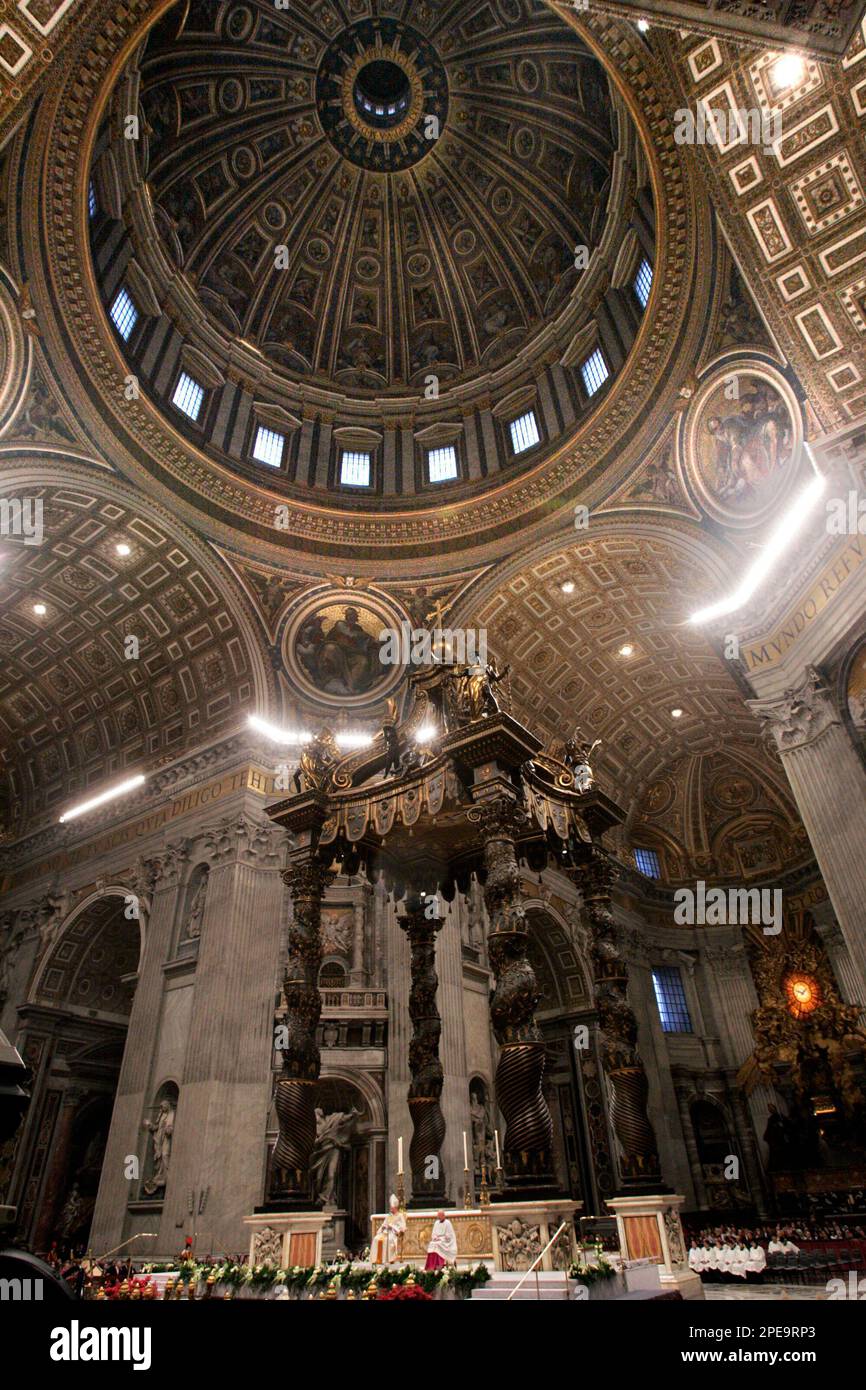 Cardinal Alfonso Lopez Trujillo sits at the altar during the Roman ...