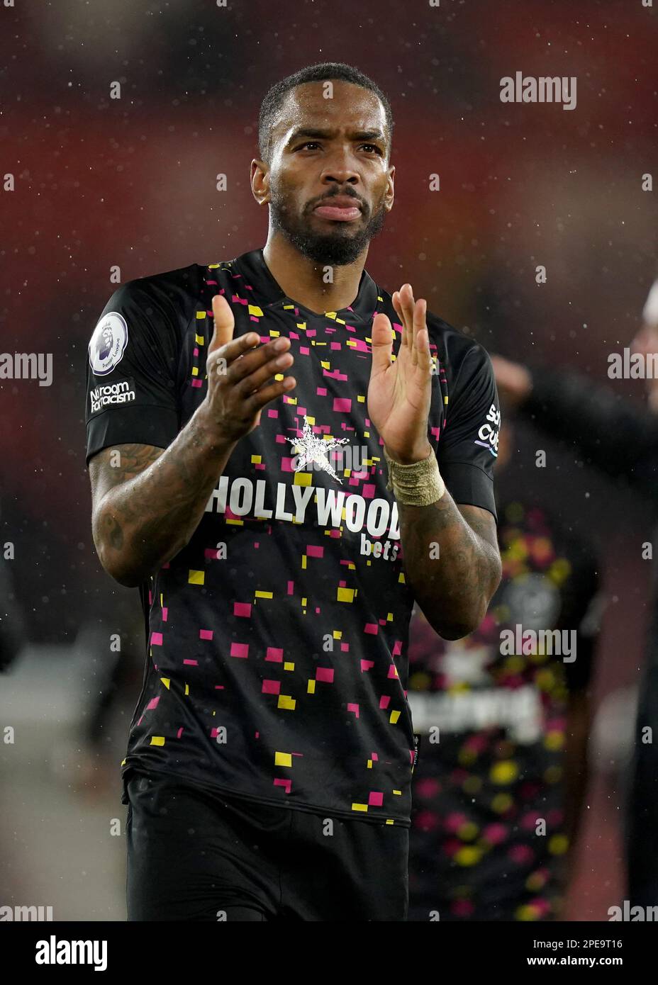 Brentford’s Ivan Toney applauds supporters following the Premier League ...
