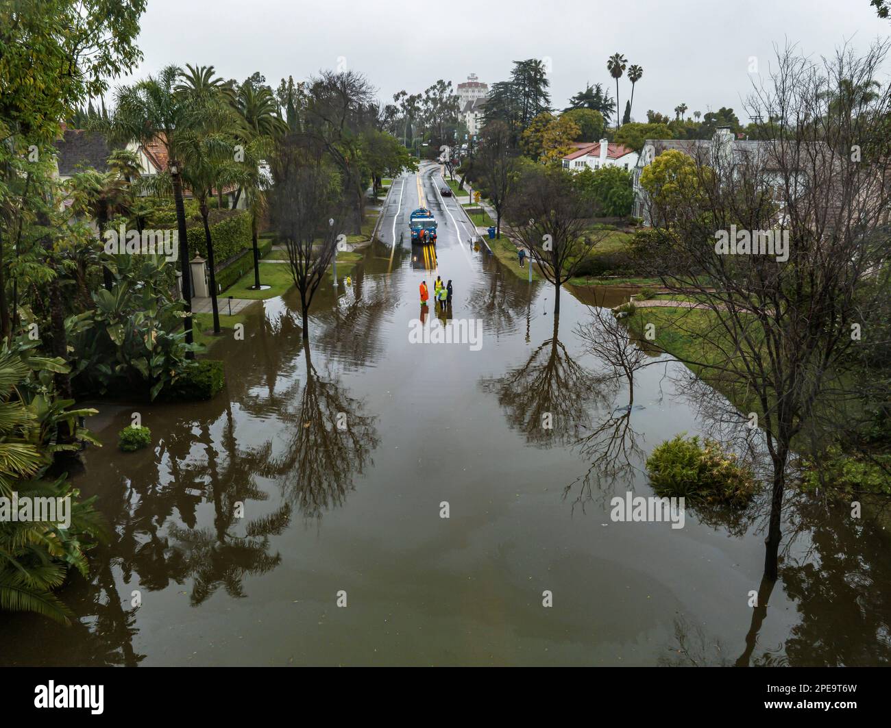 Los Angeles, USA. 15th Mar, 2023. Street flooding in Los Angeles on ...