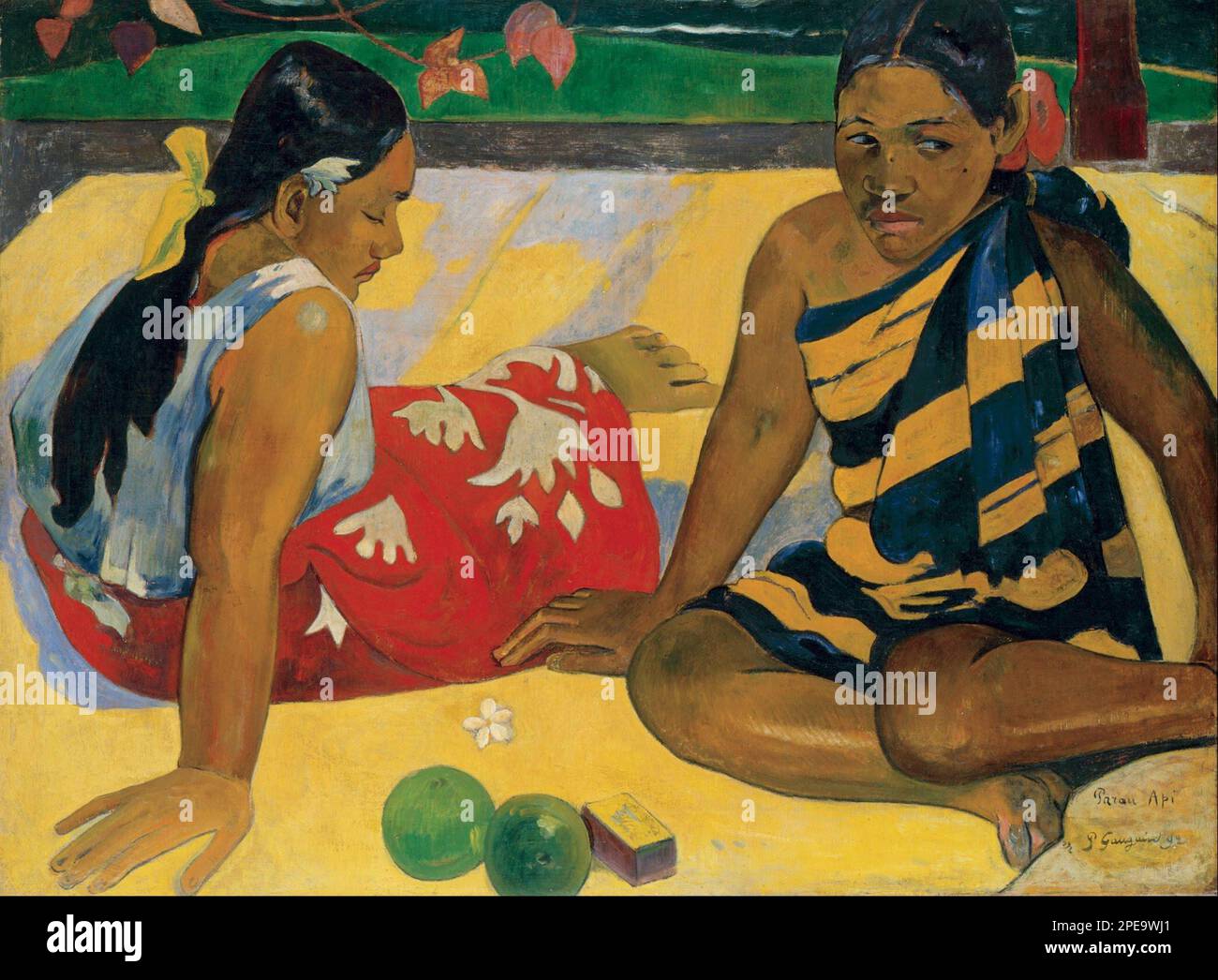 Parau Api. What News 1892 by Paul Gauguin Stock Photo - Alamy