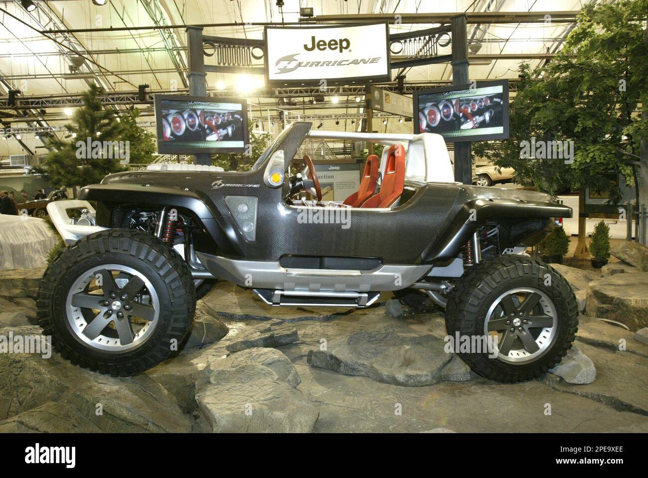 The new Jeep Hurricane concept car is on display during a presentation ...