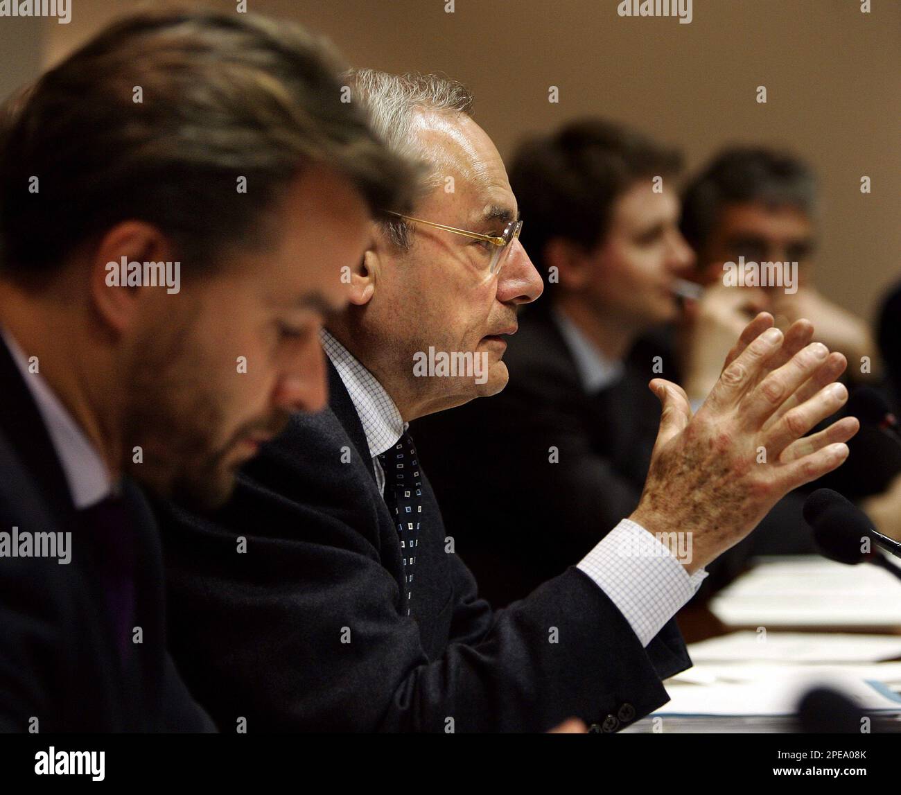 European Commission Vice-President for Transport Jacques Barrot speaks ...