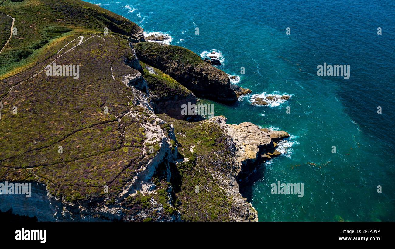 Spectacular Cliffs At Atlantic Coast Of Cap Frehel In Brittany, France ...