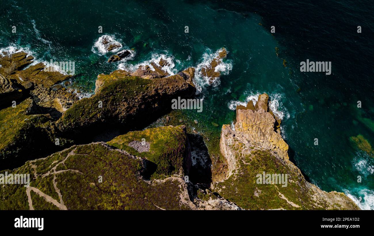 Spectacular Cliffs At Atlantic Coast Of Cap Frehel In Brittany, France ...