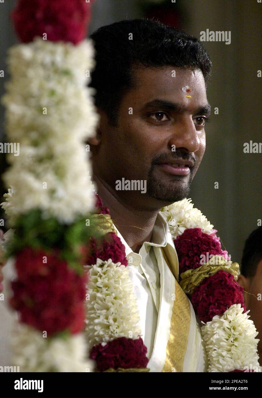 Sri Lankan cricketer Muttaiah Muralitharan arrives for his wedding ...