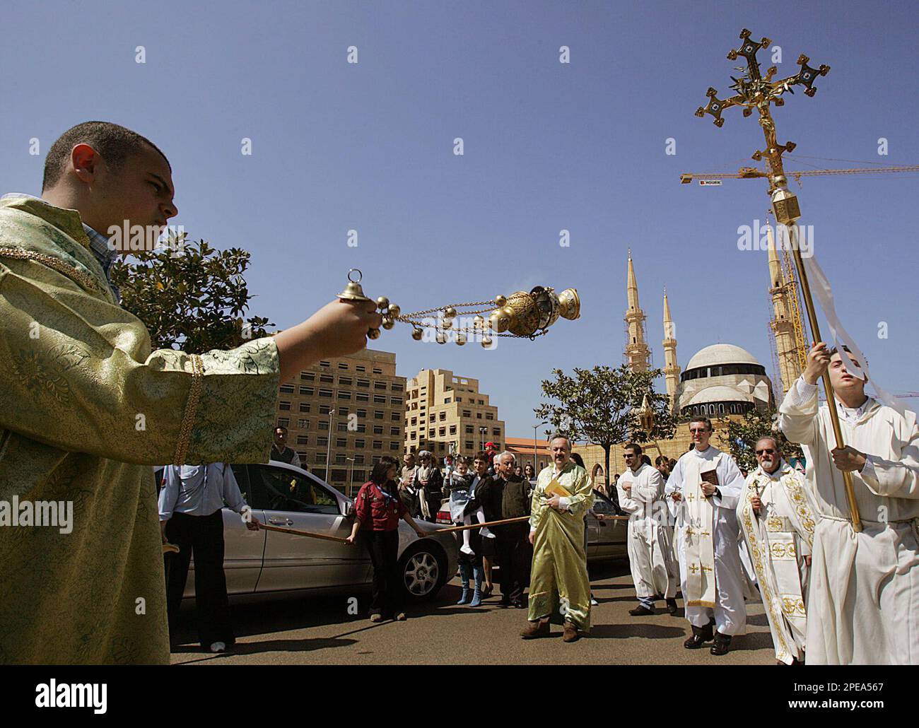 Lebanese Christians celebrate during the traditional Palm Sunday ...