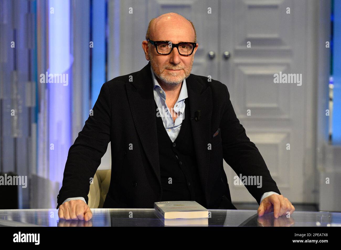 Rome, Italy. 15th Mar, 2023. Roberto Arditti during the Porta a Porta ...