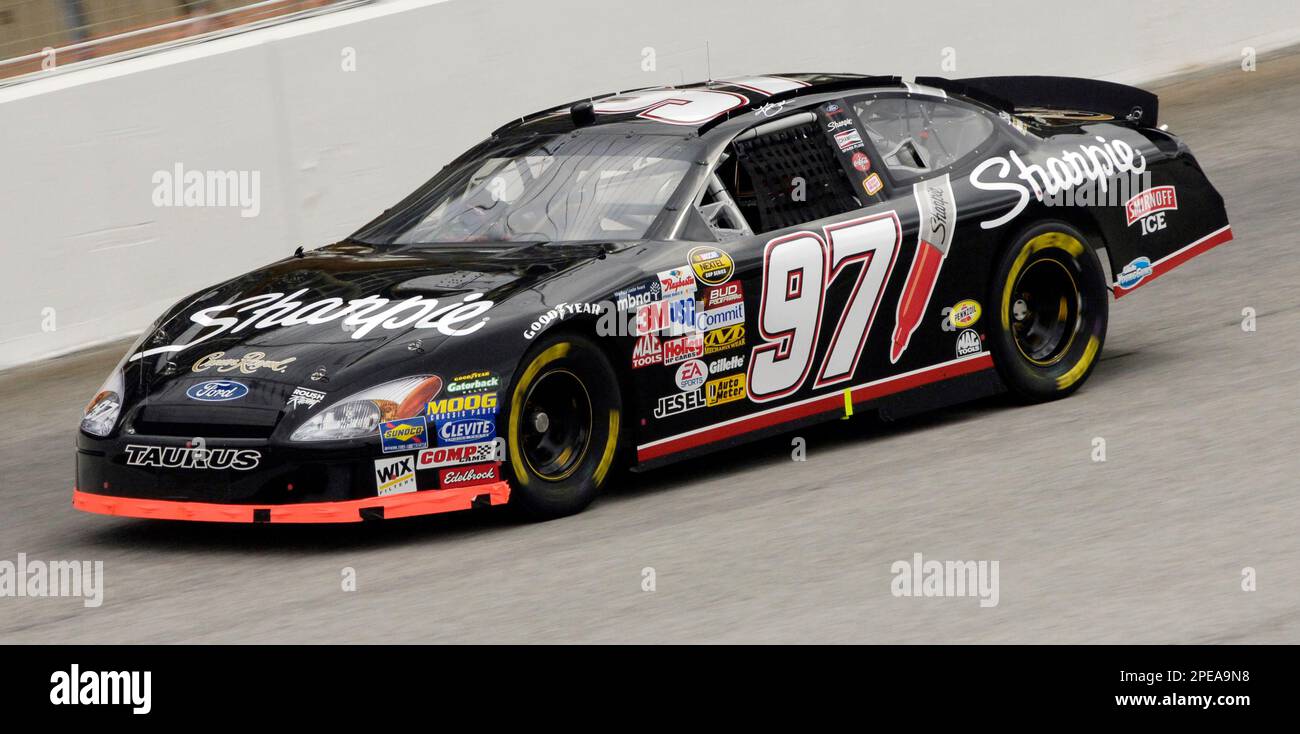 Kurt Busch takes his Sharpie Ford around the track at Atlanta Motor ...