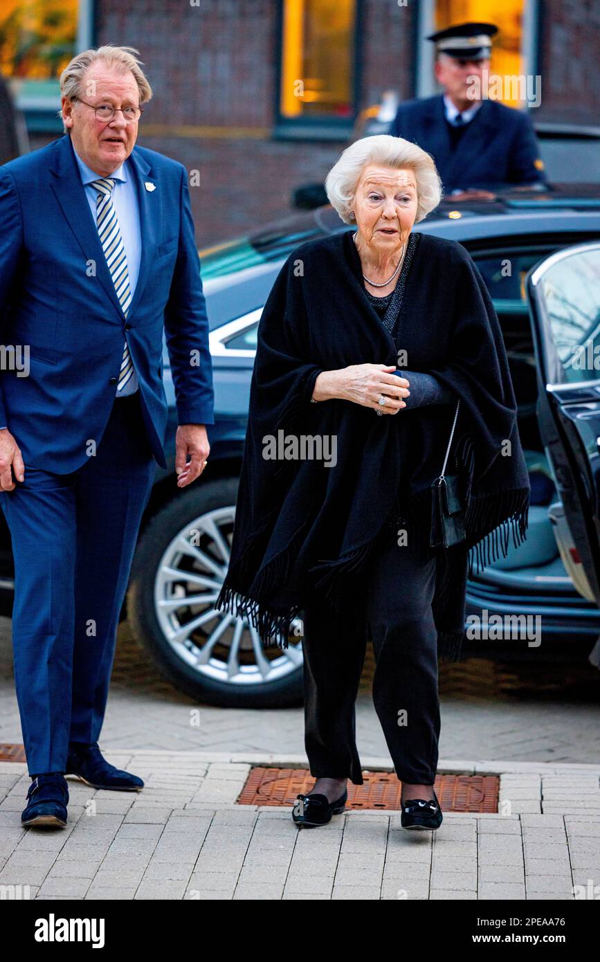 Papendrecht, Netherlands. 15th Mar, 2023. PAPENDRECHT, NETHERLANDS - MARCH 15: Princess Beatrix ...