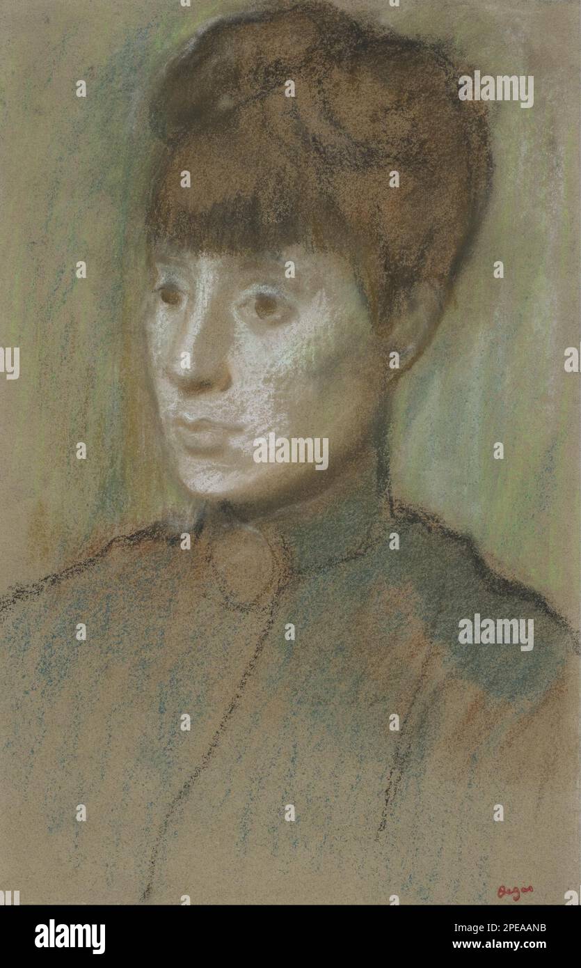English: Head of a Woman 1884 by Edgar Degas Stock Photo - Alamy