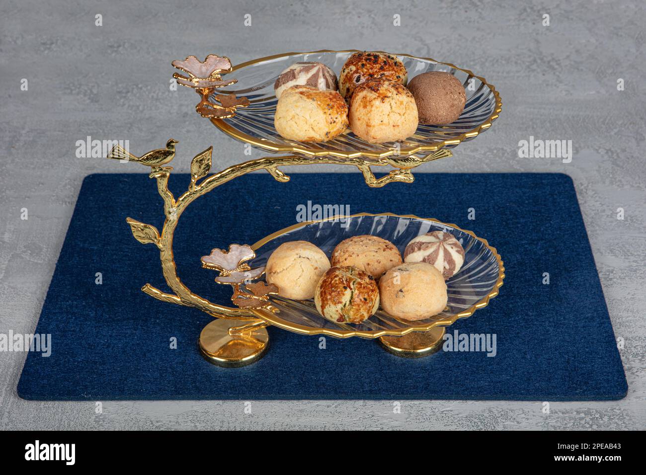 Dry cake and Chocolate truffles, dry biscuits, cookie. Patisserie ...