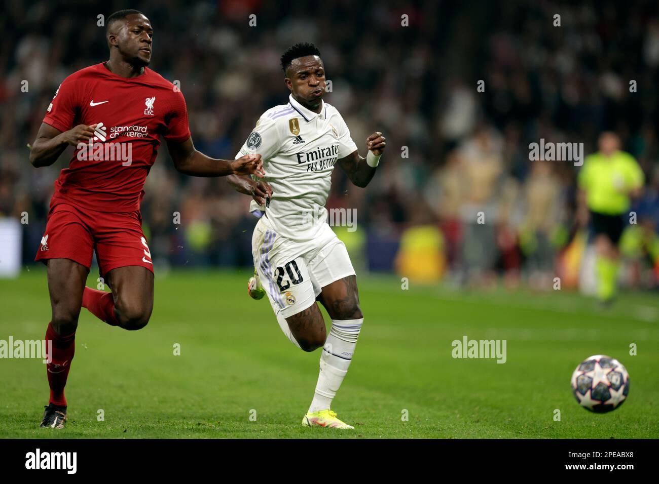 Madrid, Spain. 15th Mar, 2023. Vinicius Junior of Real Madrid CF and ...