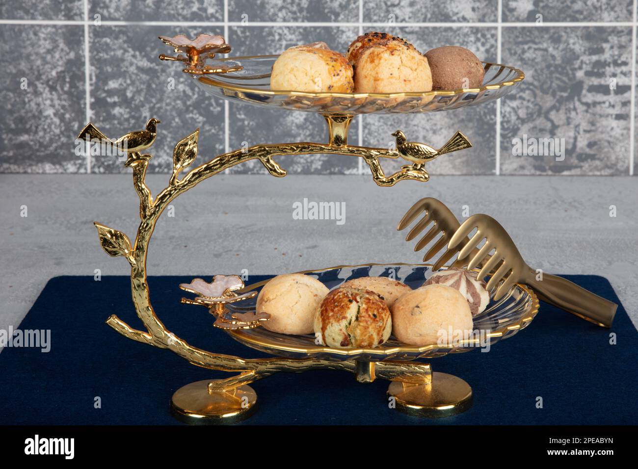 Dry cake and Chocolate truffles, dry biscuits, cookie. Patisserie ...