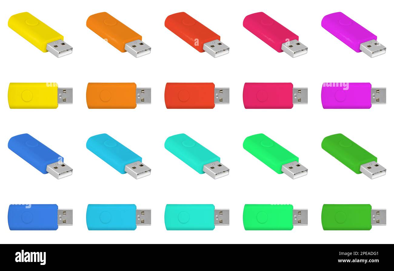 USB flash drive, external drive, on a white background in isolation ...