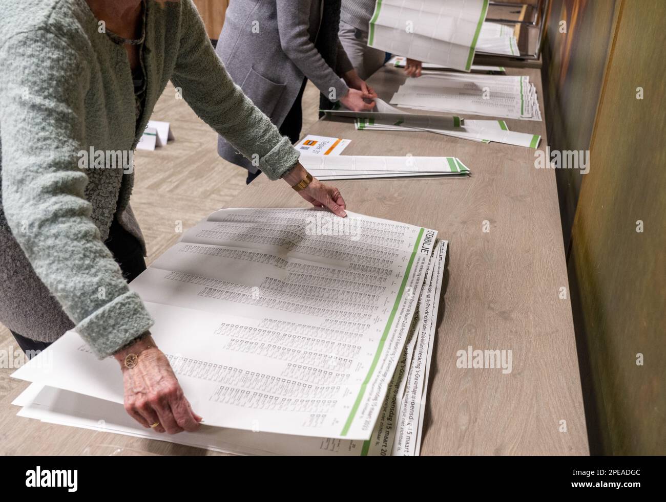 THE HAGUE - Voting forms during the counting of votes for the ...