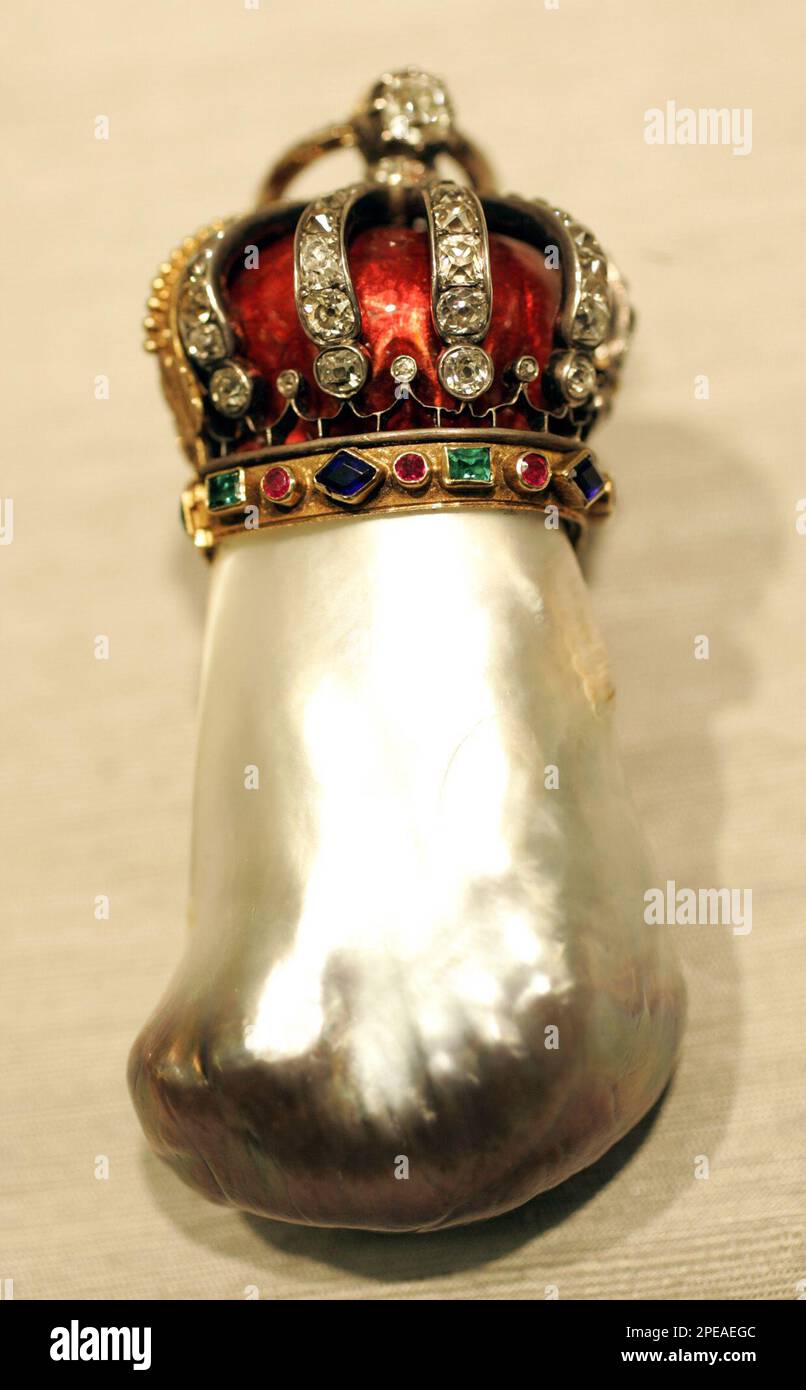 The Hope Pearl, part of an exhibit The Allure of Pearls, is shown at ...