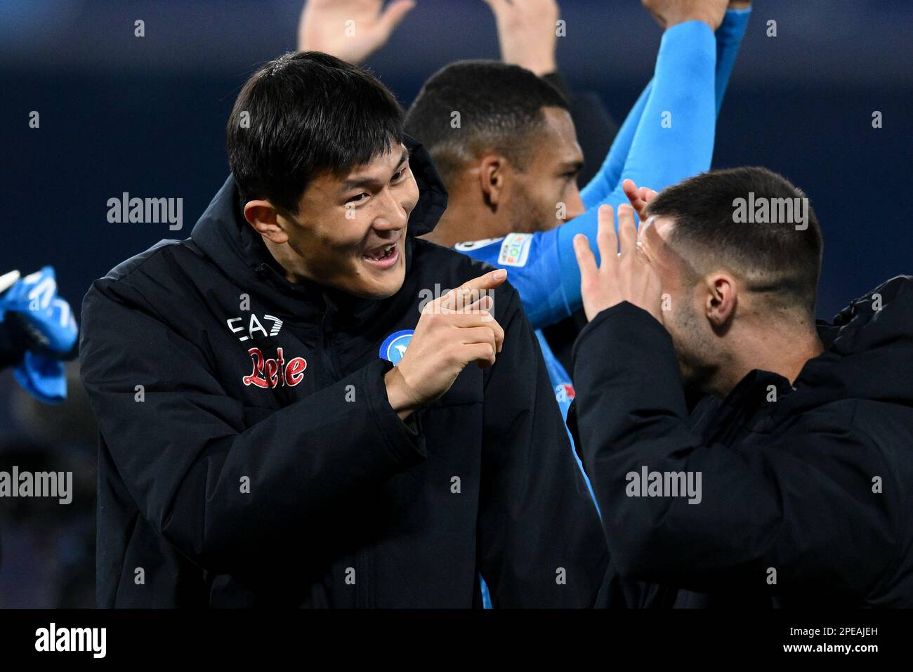 Naples, Italy. 15th Mar, 2023. Min-Jae Kim of SSC Napoli celebrates the ...