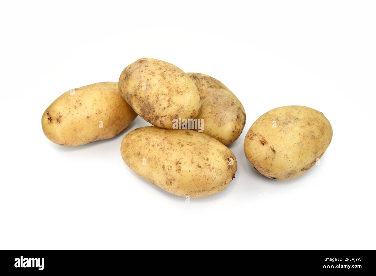 Ripe potatoes isolated on white background Stock Photo - Alamy