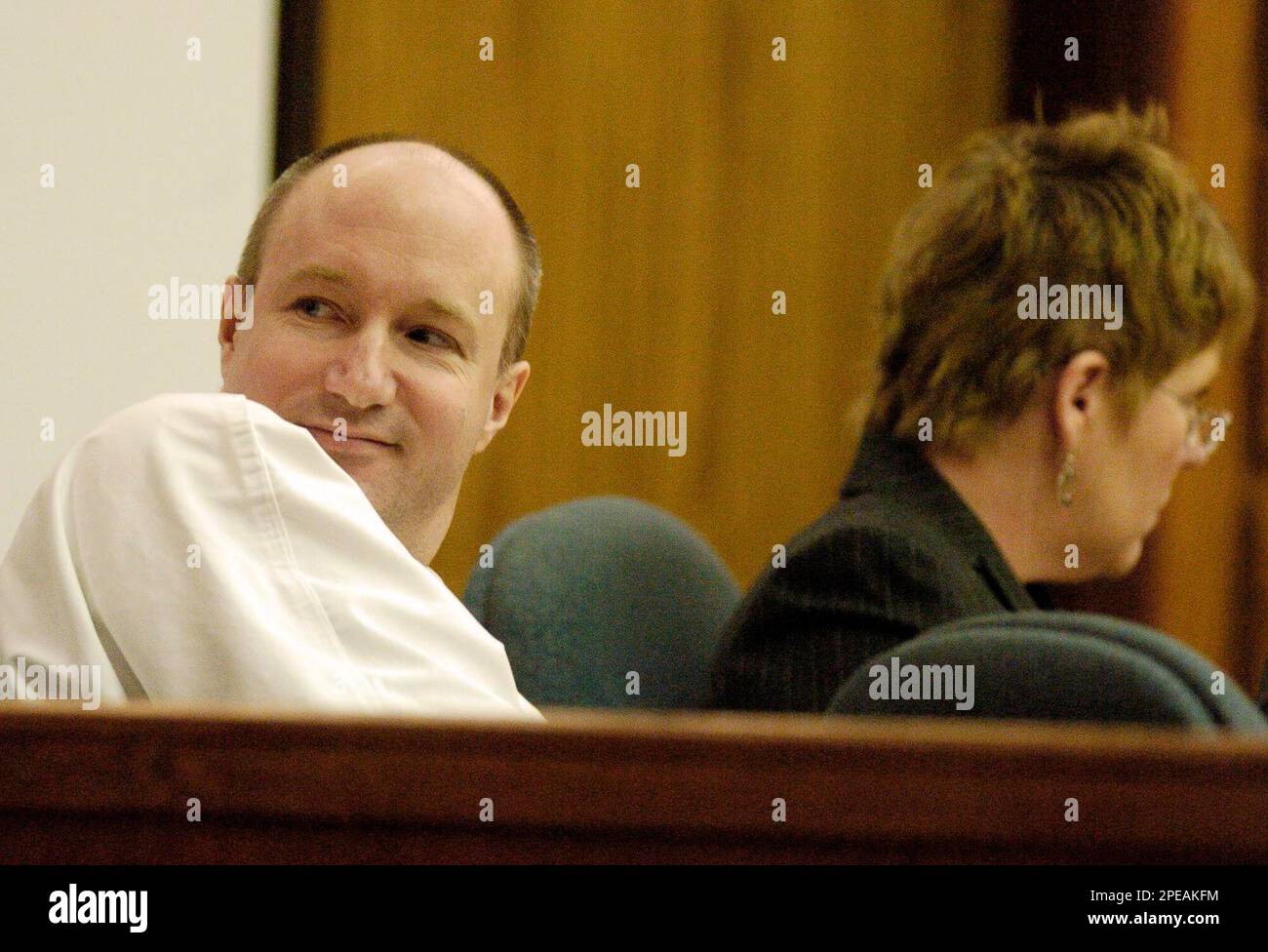 Darrell David Rice glances back to the gallery during testimony during ...