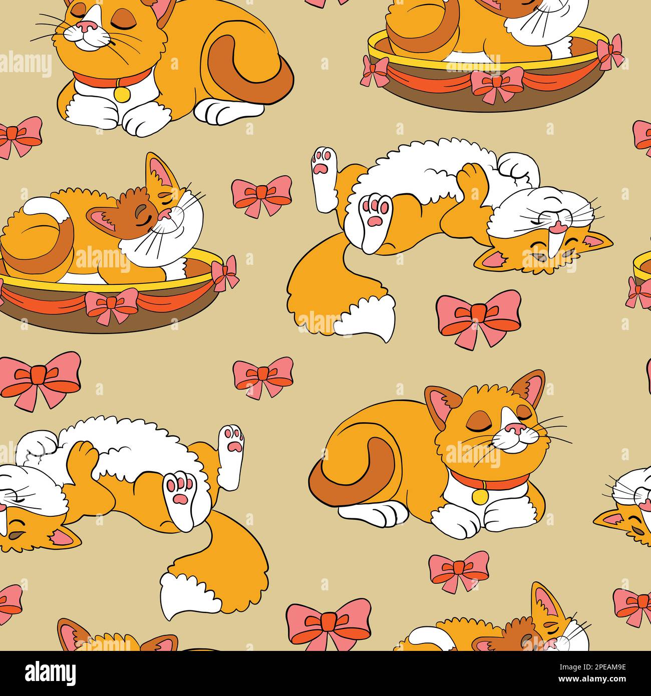 Ginger cat illustration hi-res stock photography and images - Alamy